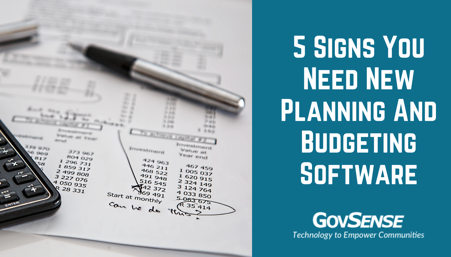 5 Signs You Need New Planning And Budgeting Software - GovSense